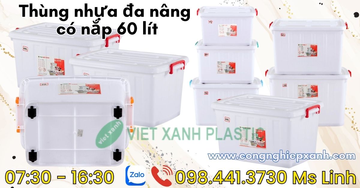 Thùng Nhựa đa Nâng Có Nắp 30 Lít & 60 Lít – Giải Pháp Lưu Trữ Tiện Lợi ...